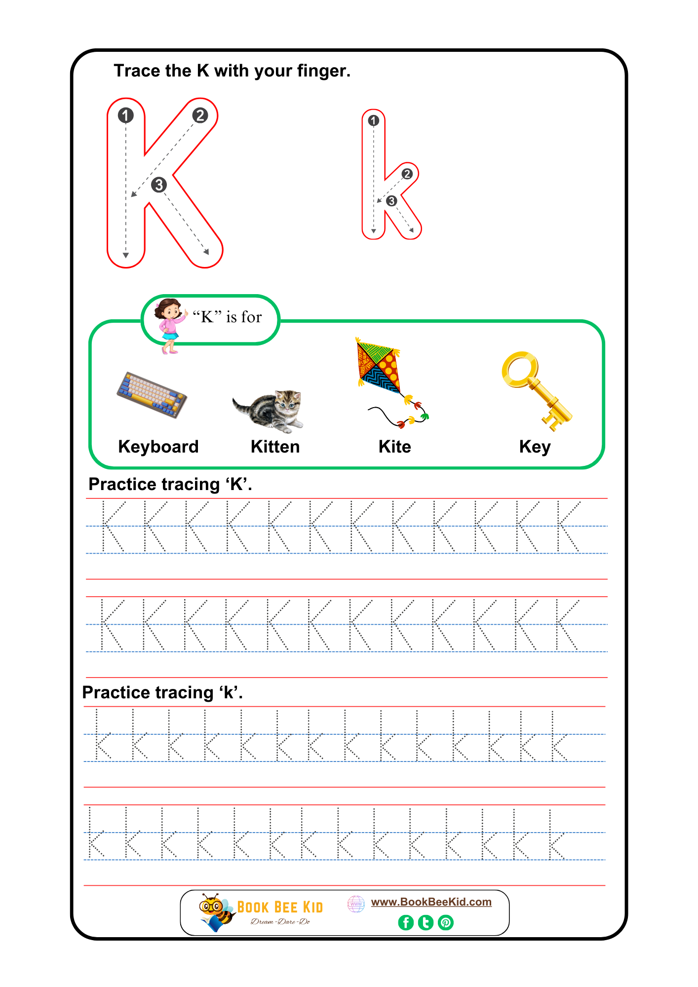 KINDERGARTEN-tracing-letters - bookbeekid
