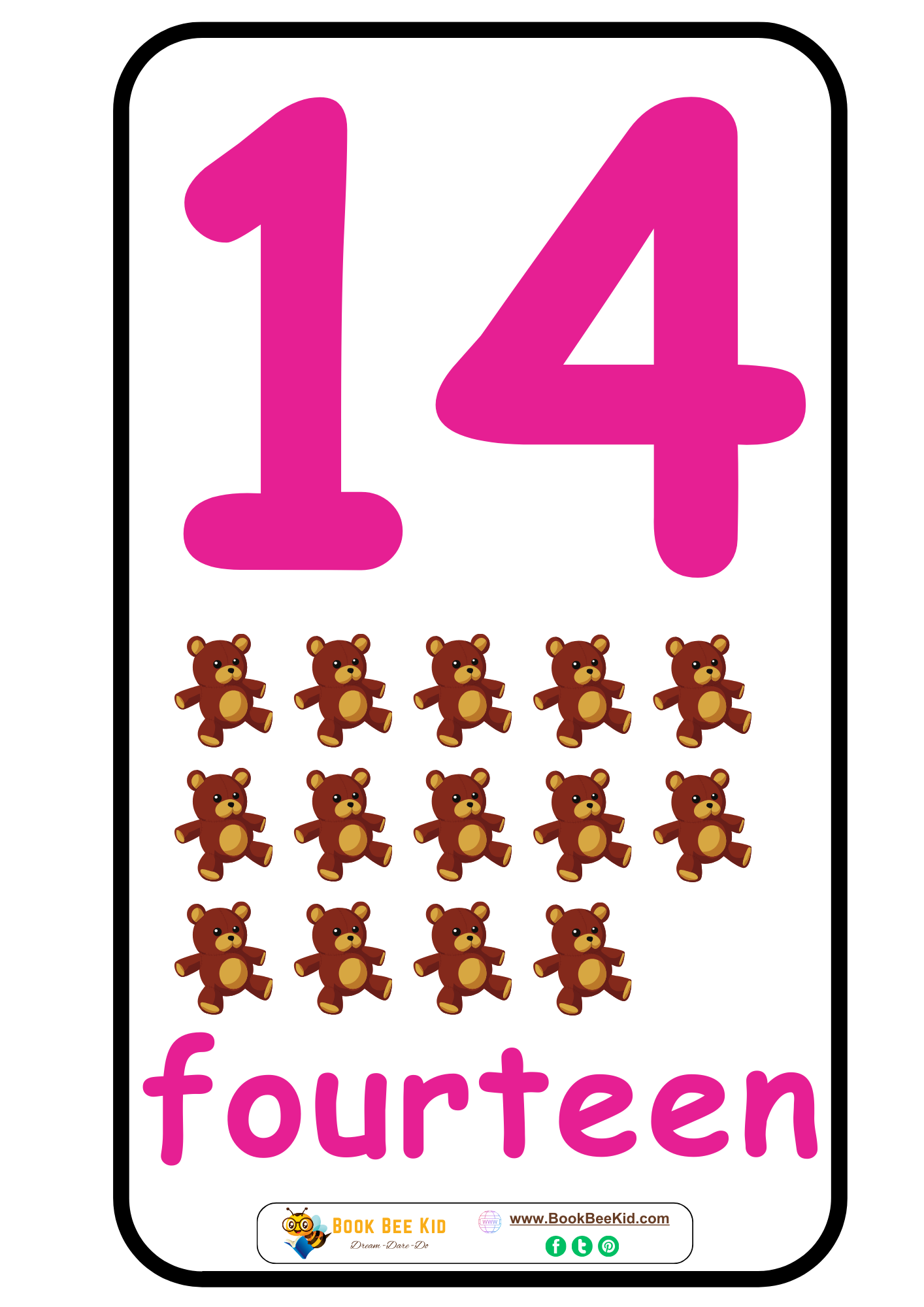 KINDERGARTEN-Numbers(1-20) - bookbeekid