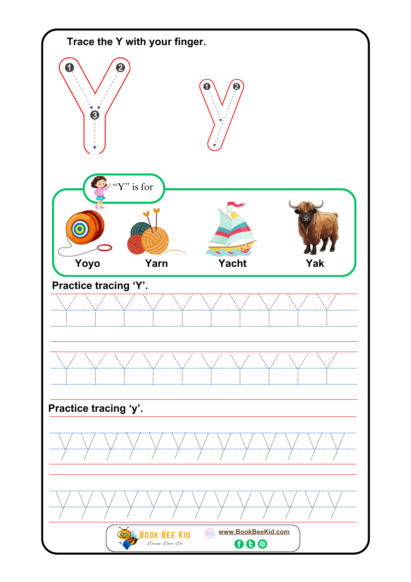 KINDERGARTEN-tracing-letters - bookbeekid